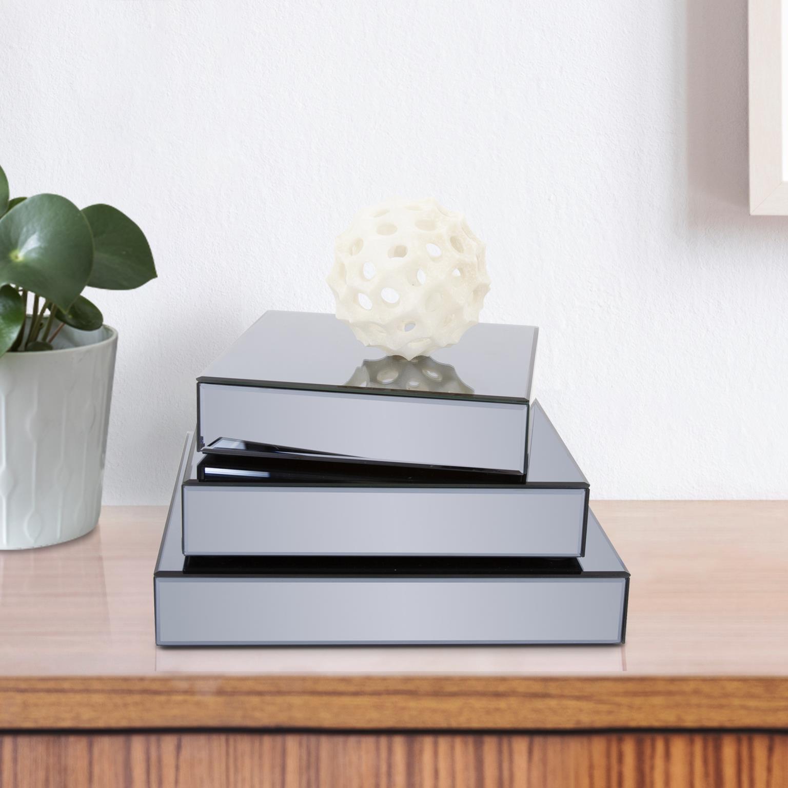 Type II | Accessories | Grigio Mirrored Set of Three Platforms ...