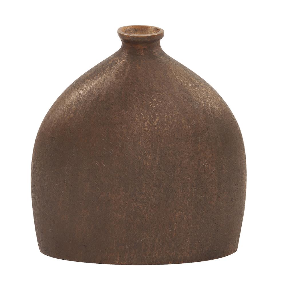Type II | Accessories | Textured Flask Vase in Dark Copper, Small ...