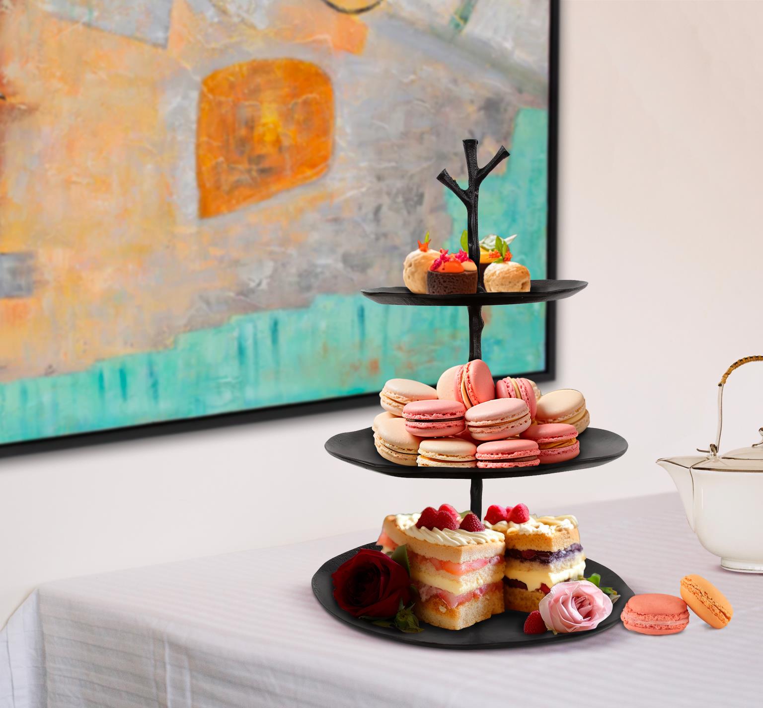 Type II | Accessories | Zara Three Tiered Contemporary Display Stand ...